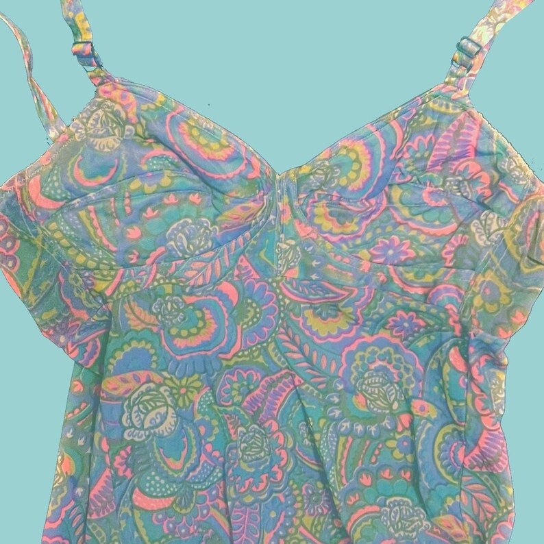 Vintage 60s Psychedelic Lightweight Ultra Soft Floral Paisley Light ...