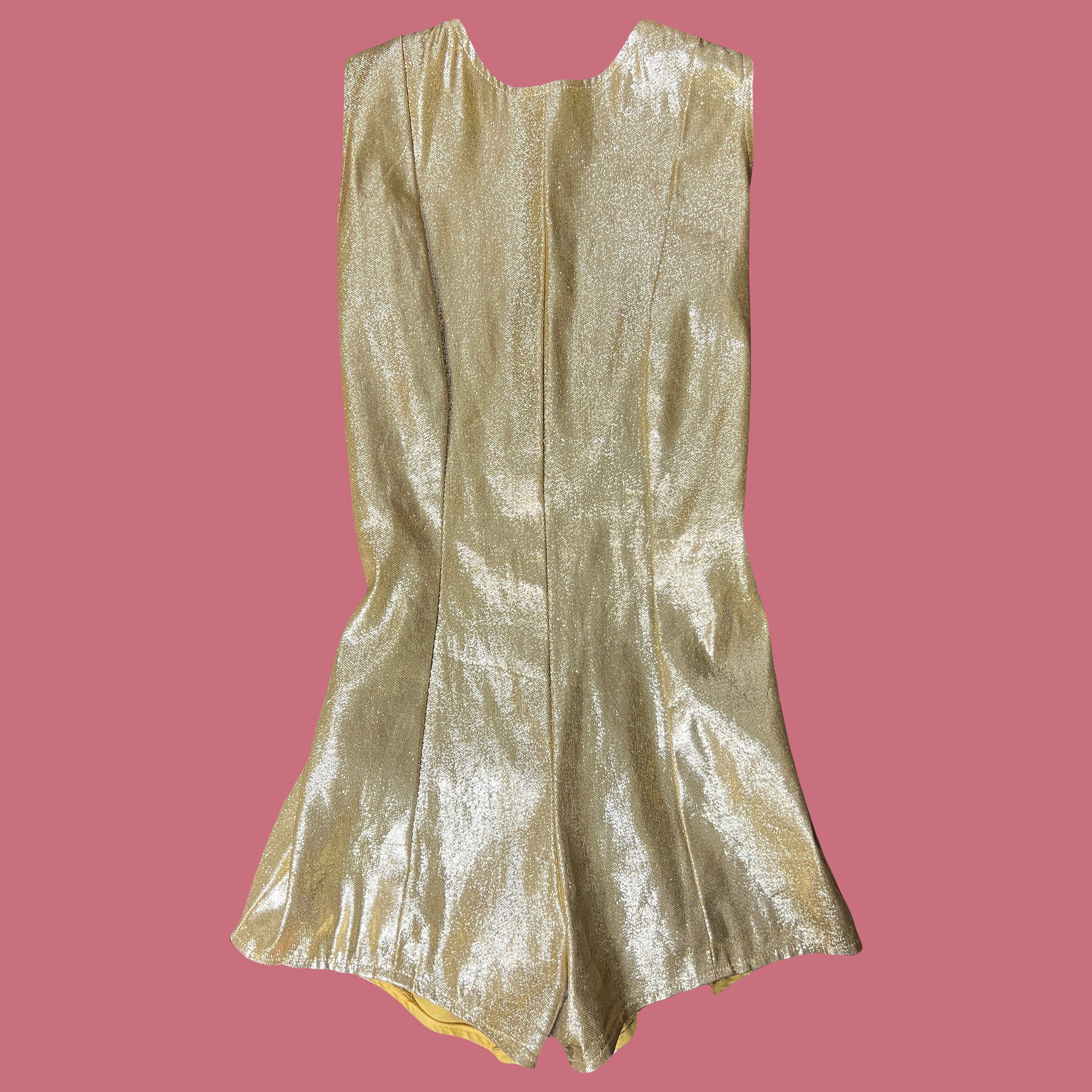 Vintage Iconic Classic Pin up Metallic Gold Mermaid Lame Jumpsuit ...