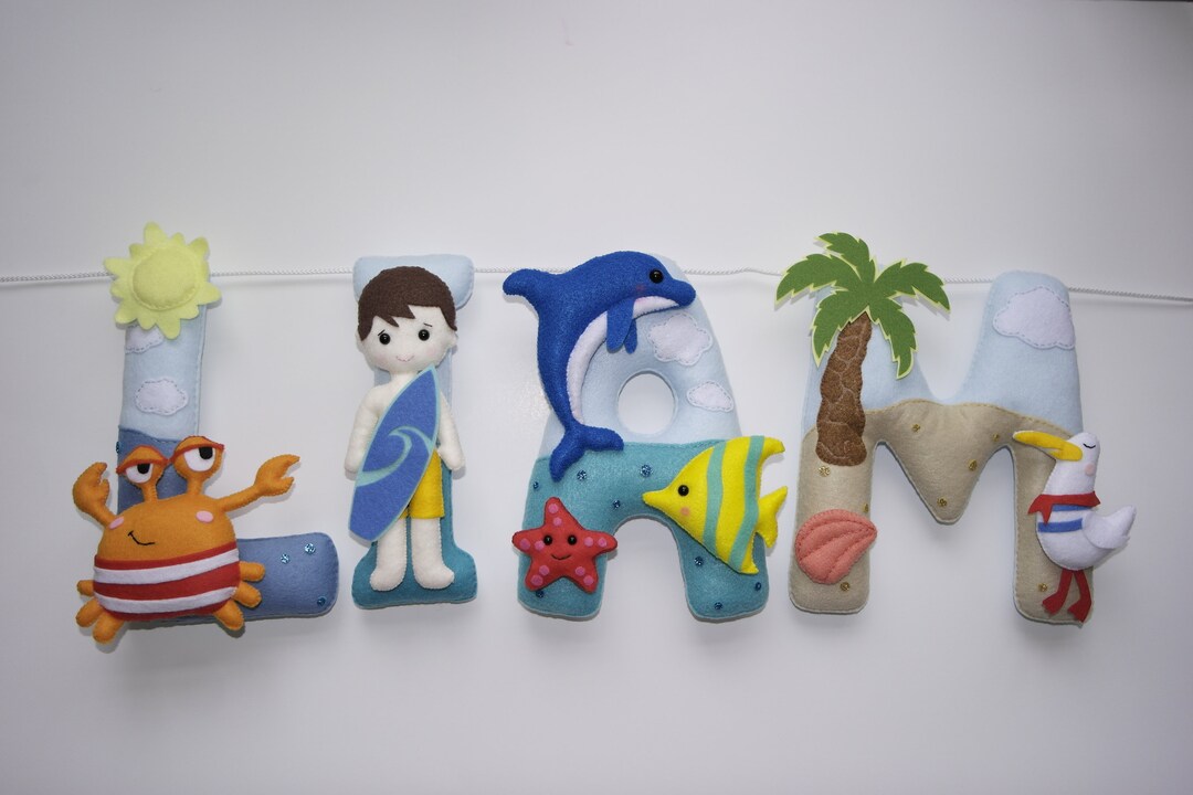 Sea Theme Name Birthday Banner, Ocean Theme Banner, Boy or Girl ...