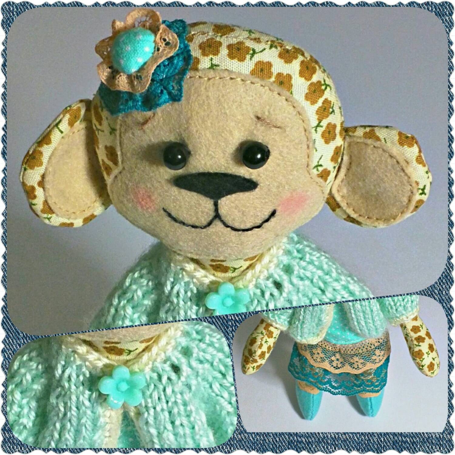 Monkey Monkey Doll Silly Monkey Handmade Monkey Stuffed - Etsy Canada