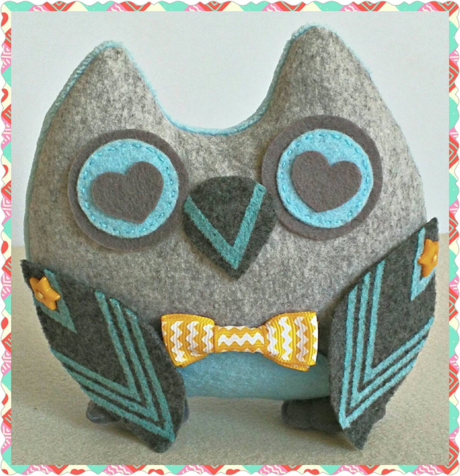 Owl, Spring Owl, Cute Owl, Handmade Owl, Stuffed Owl, Stuffed Animal ...