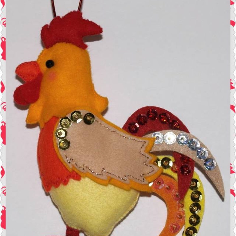 Felt Rooster - Etsy