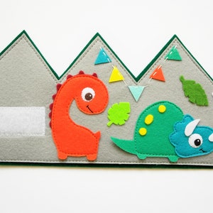 Dinosaur Crown, Fully Customizable Boy or Girl Birthday Crown, Party ...