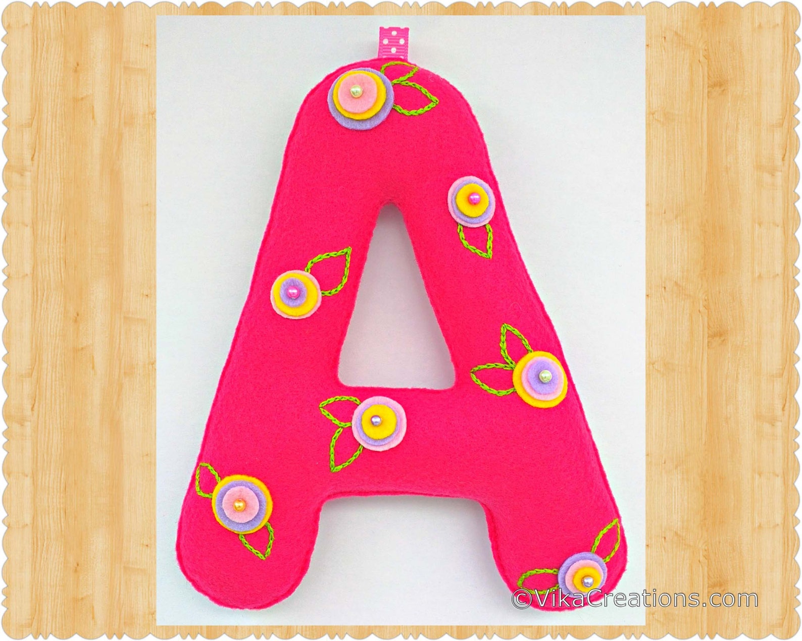 Baby Girl Theme Name Birthday Banner, Personalized Felt Name Garland ...