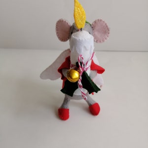 Mouse With Candle, Christmas Animal, Handmade Felt Christmas Tree ...