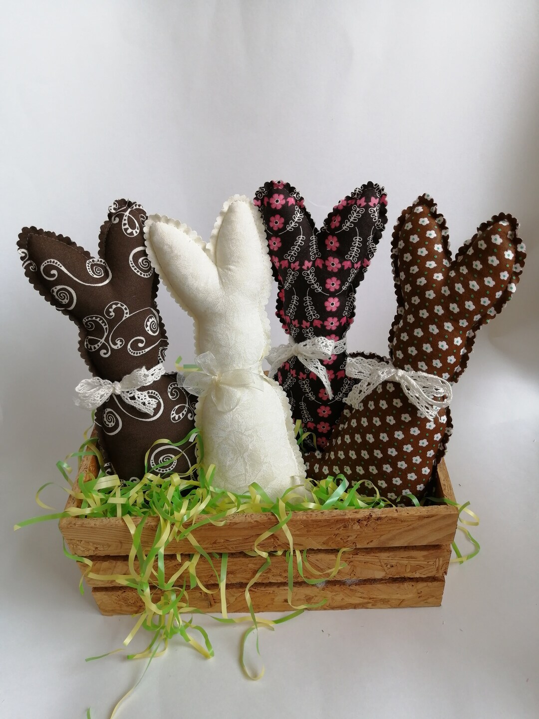 Ready to Ship Easter Farmhouse Fabric Bunny, Easter Handmade ...