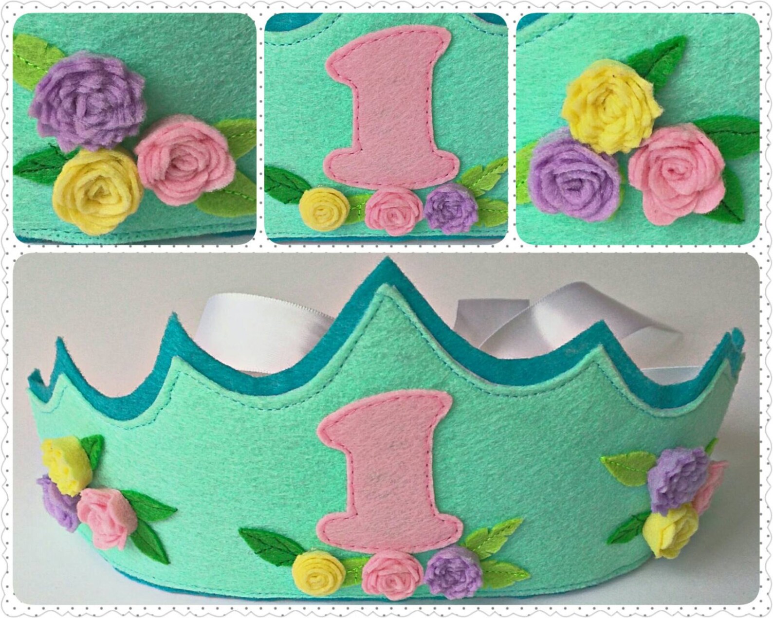 Princess Crown, Choose Your Colors and Age, Personalized Girl Birthday ...