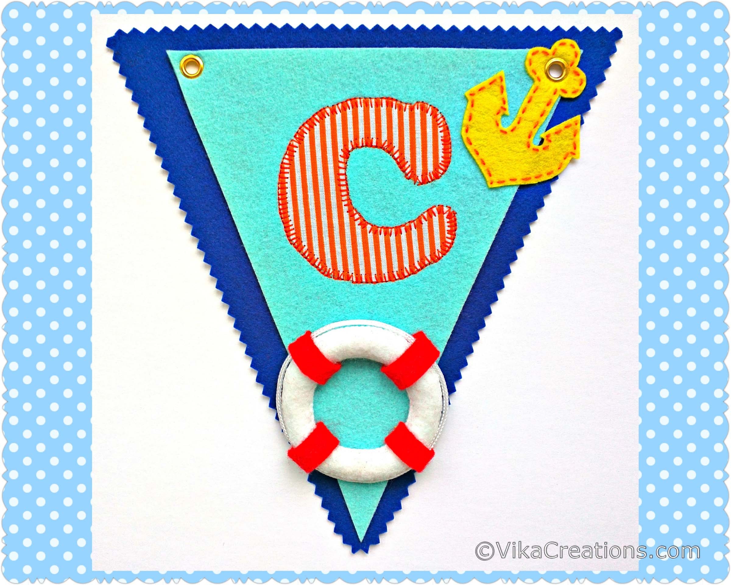 Nautical Name Birthday Party Banner Little Sailor Name | Etsy