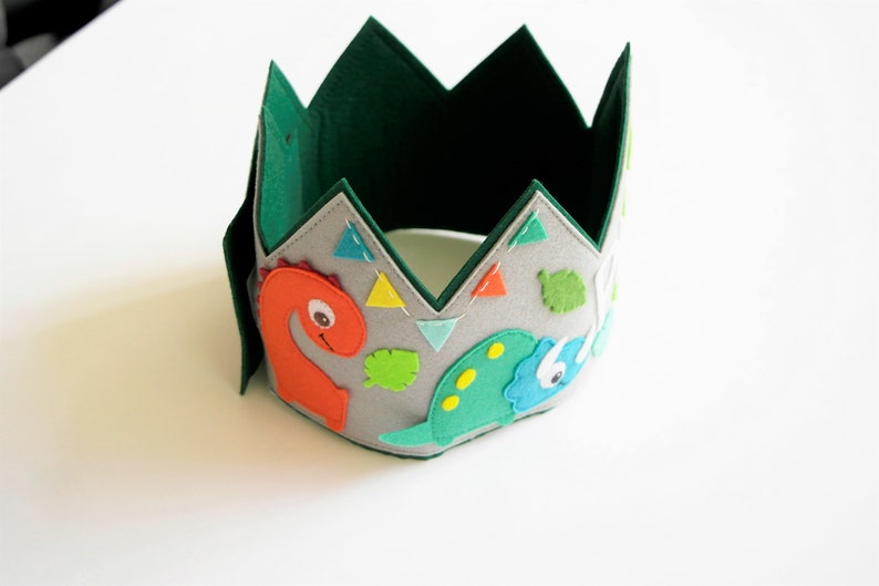 Dinosaur Crown, Fully Customizable Boy or Girl Birthday Crown, Party ...