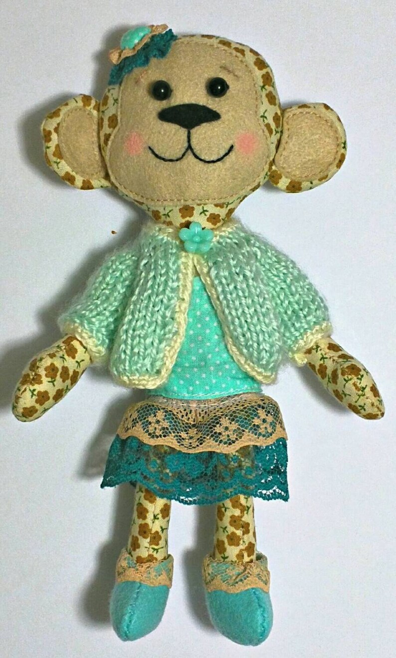 Monkey Monkey Doll Silly Monkey Handmade Monkey Stuffed - Etsy Canada