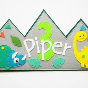 Dinosaur Crown, Fully Customizable Boy or Girl Birthday Crown, Party ...