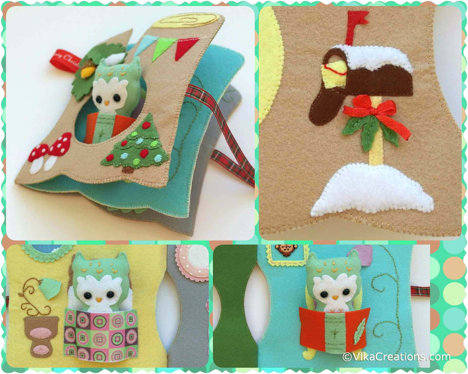 Christmas Style Quiet Book Activity Book Busy Book Felt - Etsy