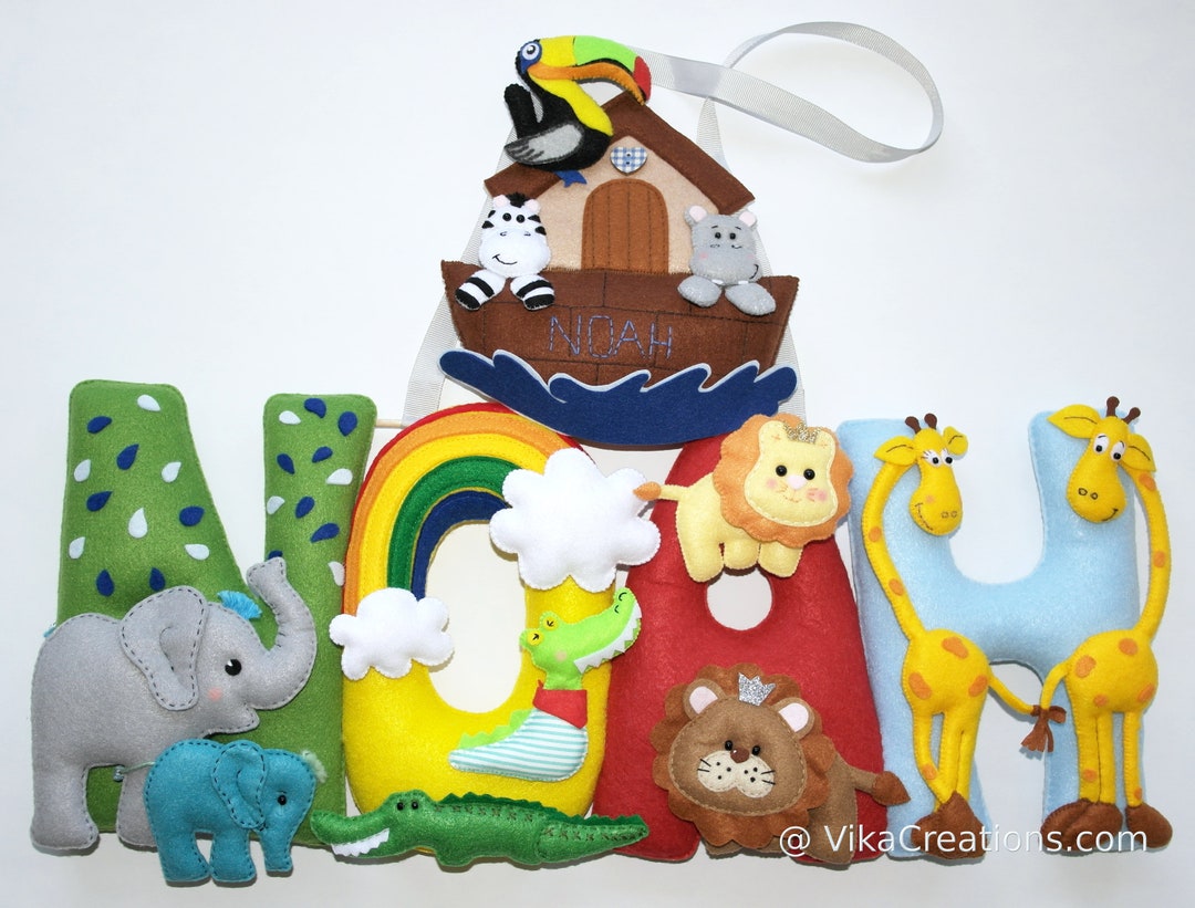 Noah's Ark Felt Banner / Plaque, Nursery Decoration, Boy or Girl ...