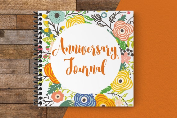 Wedding Anniversary Journal Summer Personalized Cover | Etsy