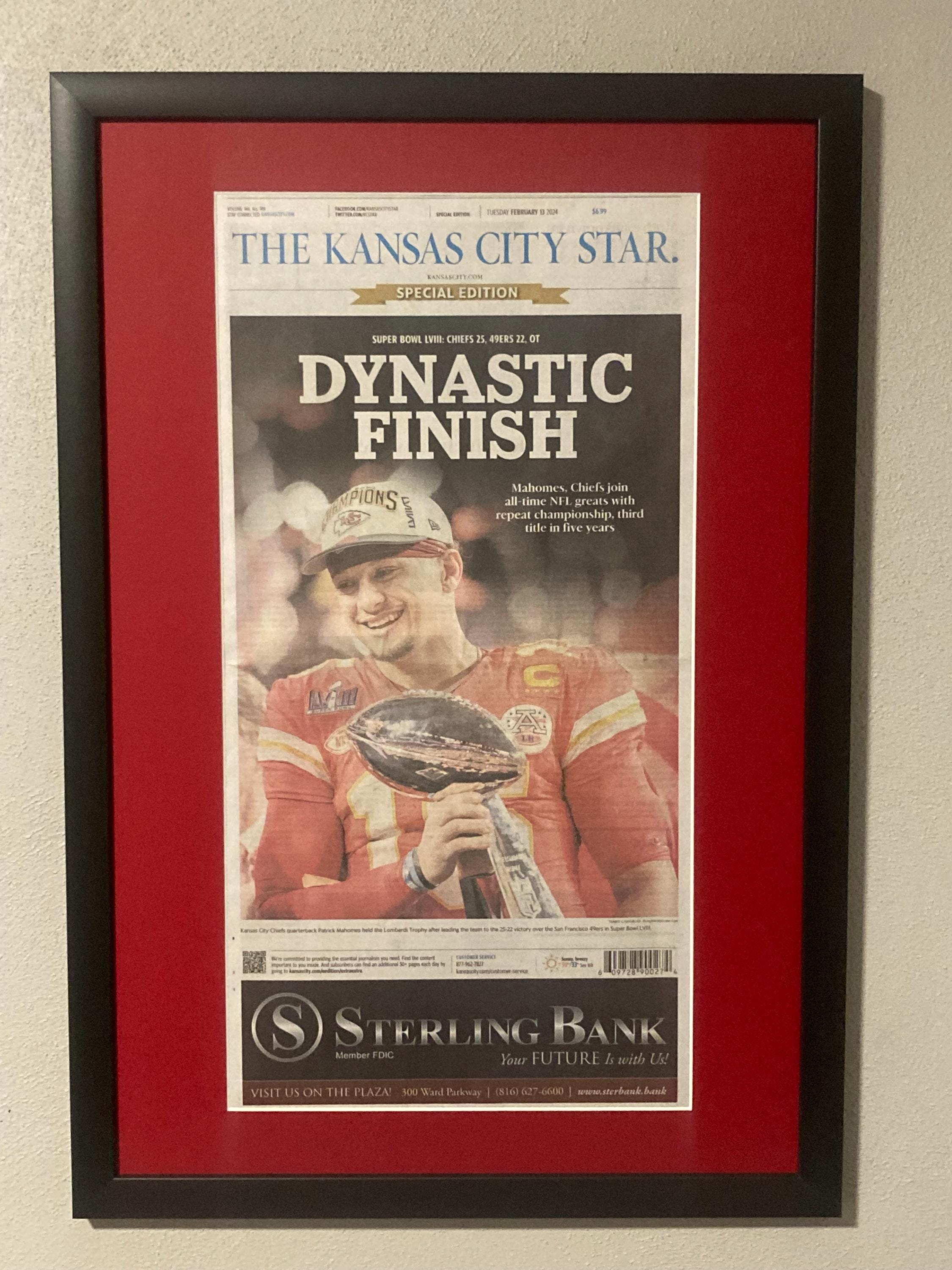 Kansas City Chiefs - Super Bowl Champions - Framed & Matted Front Page ...
