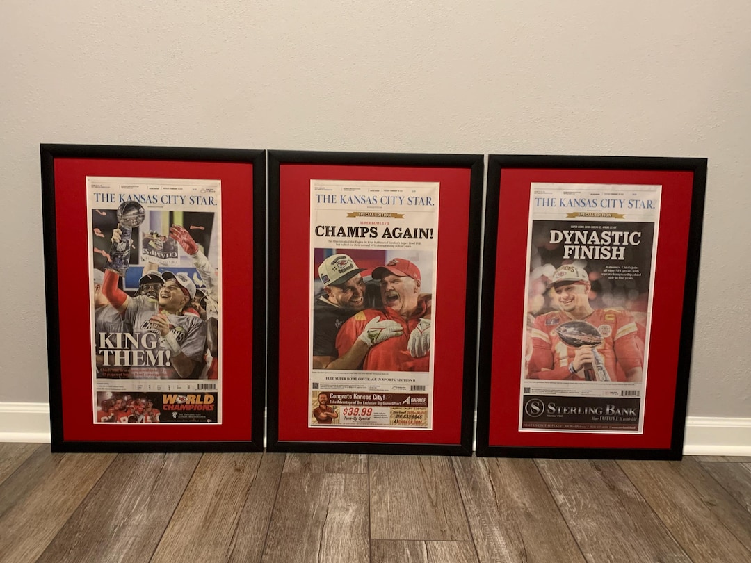 Kansas City Chiefs - Super Bowl Champions - Framed & Matted Front Page ...