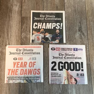 Atlanta Braves and Georgia Bulldogs Champions Framed & Matted Front ...