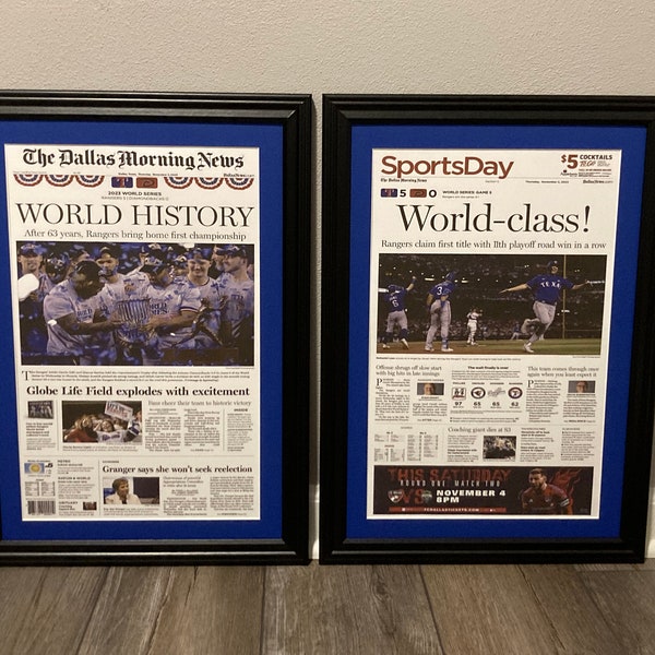 Texas Rangers World Series Picture Frame - Etsy