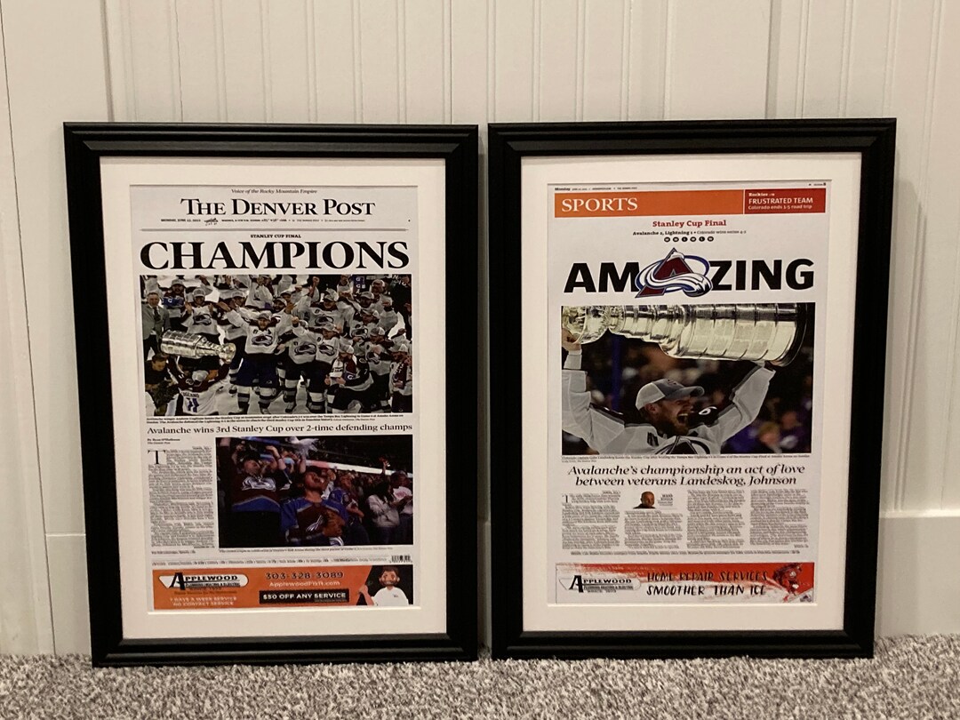 Colorado Avalanche 2022 Stanley Cup Champions Matted & Framed Newspaper ...