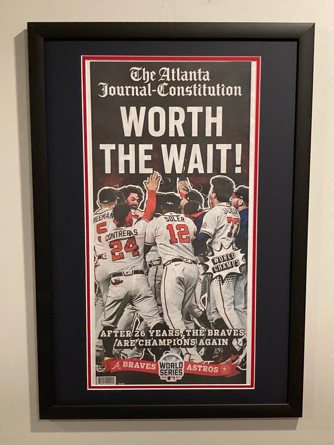Atlanta Braves - 2021 World Series Champions - Newspaper Front Page ...
