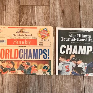 1995 and 2021 Atlanta Braves - World Series Champions - Framed & Matted ...
