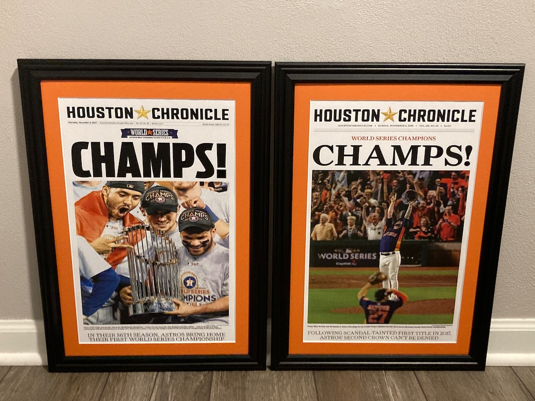 2017 and 2022 Houston Astros - World Series Champions - Framed & Matted ...