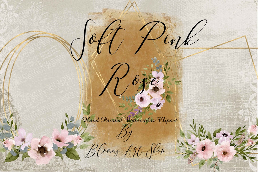 Watercolor Pink Peony Rose Gold Wedding Frames Peony Rose - Etsy