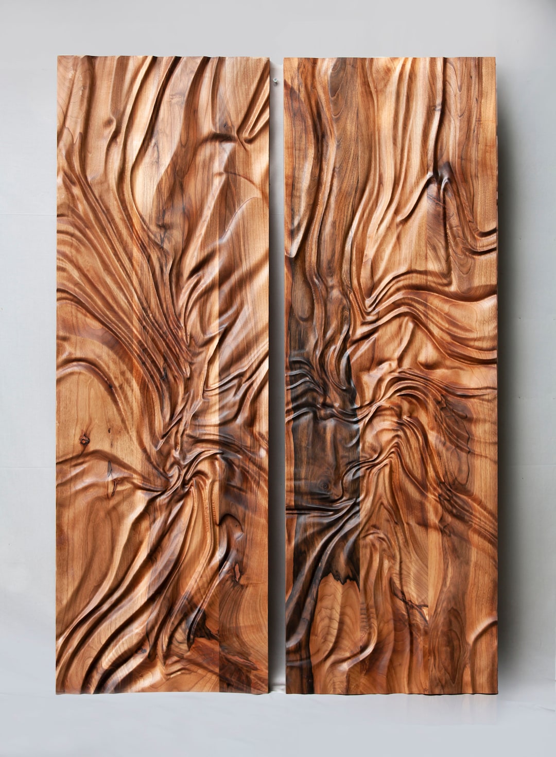 Large Size Wood Sculpture, Wood Wall Art, Modern Organic Relief ...