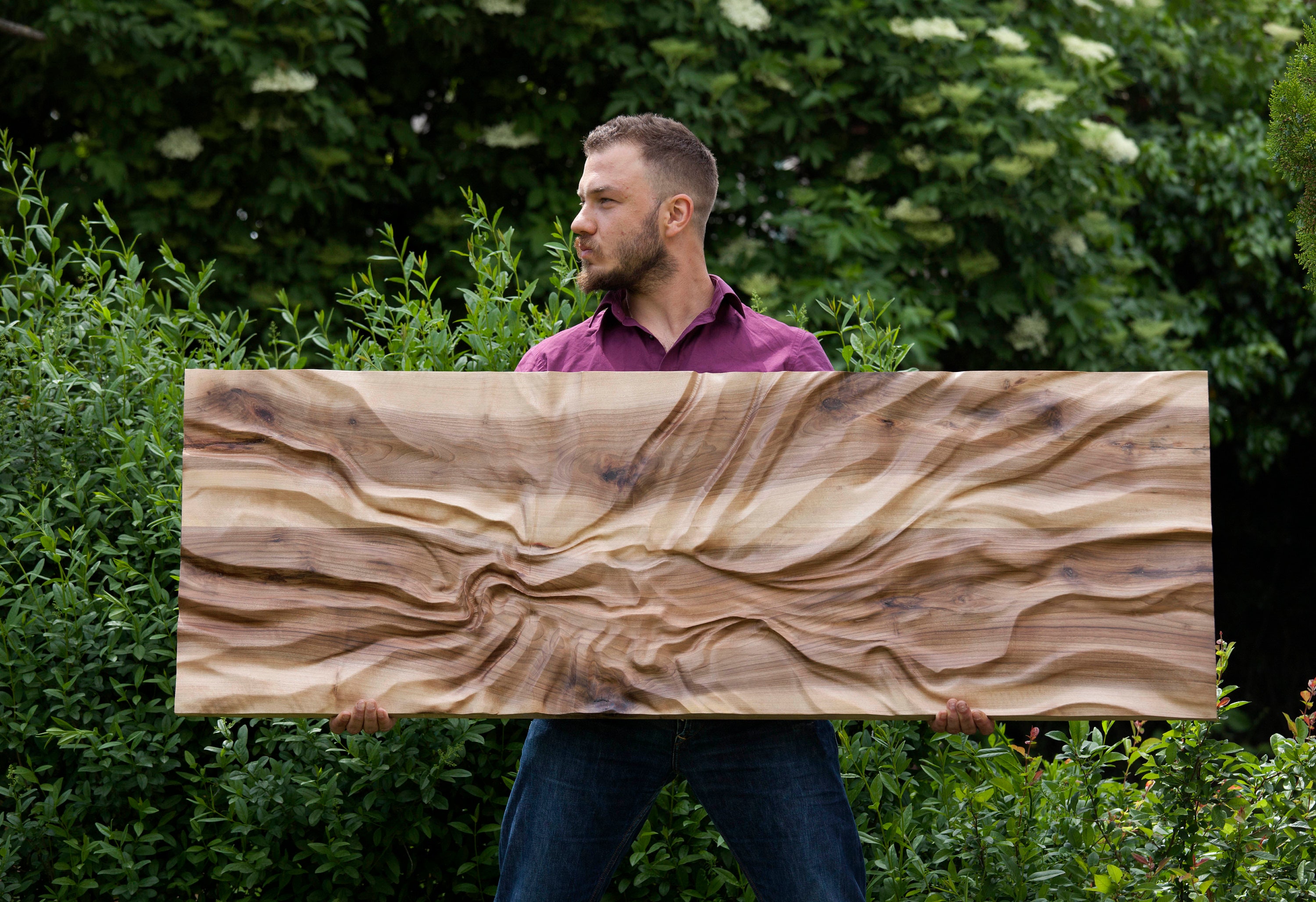 Large Size Wood Sculpture Wood Wall Art Modern Organic - Etsy