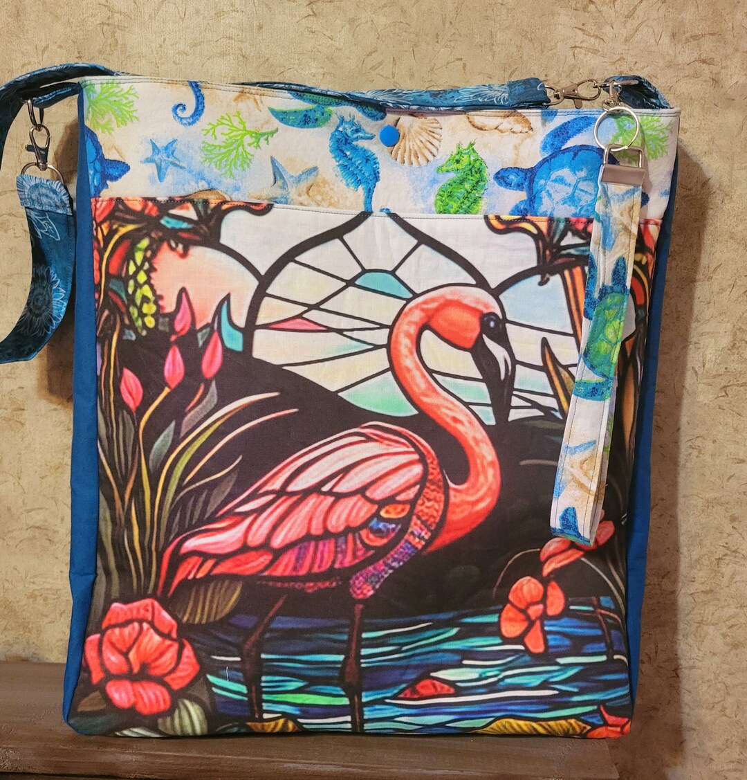 Flamingo Hobo Bag Purse One of A Kind Handbag - Etsy