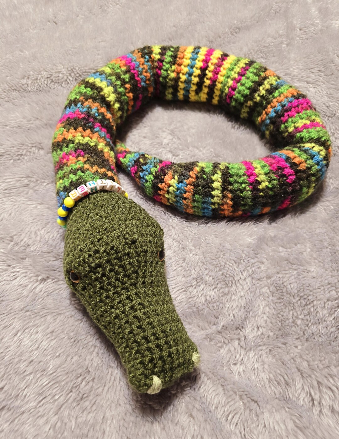 Crochet Snake slither Ready to Ship Amigurumi Snake Toy - Etsy