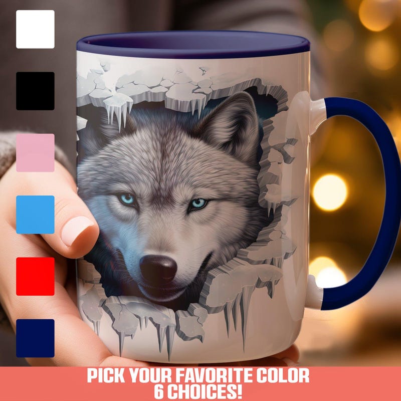 Wolf Coffee Mug - Etsy