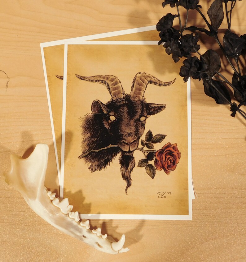 An Offering PRINT Black Phillip Goat Goat Art the - Etsy