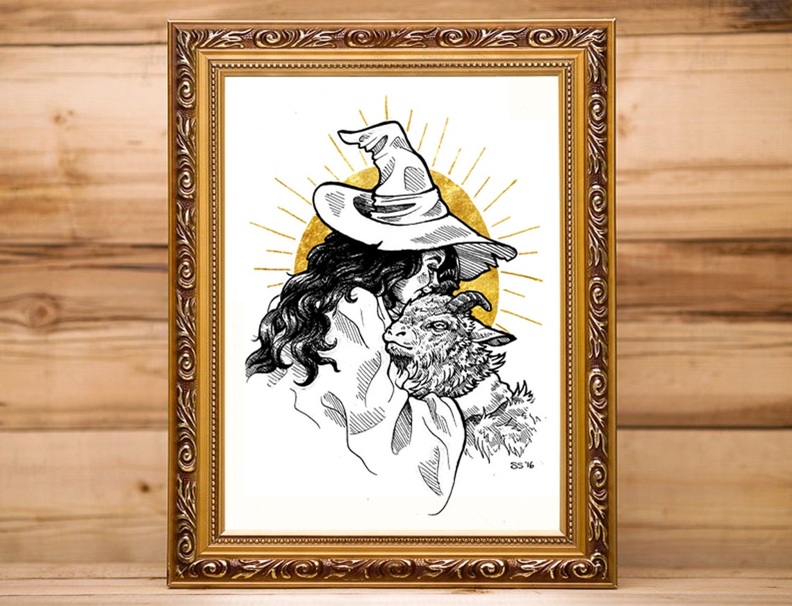 Little Witch *print* - Witch - Witch Art - Occult Art - Fine Art Print ...