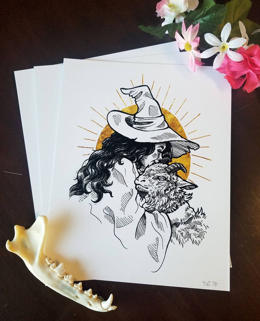 Little Witch *print* - Witch - Witch Art - Occult Art - Fine Art Print ...