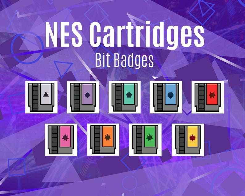 NES Cartridges (tier 1) | Bits/cheer Badges - Etsy