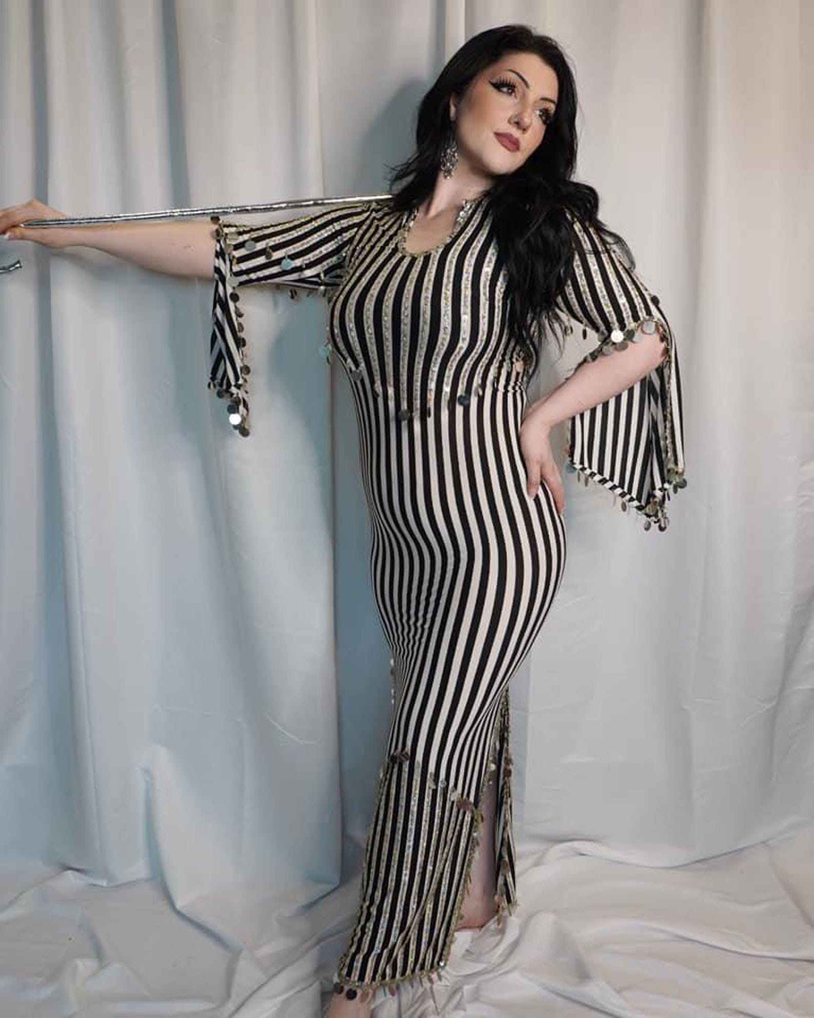 Egyptian Stretch Beledi Dress Saidi Galabeya Dress (fits Medium, Large ...