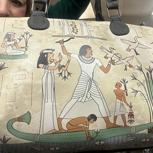 Unique Large Egyptian Double Strap Leather Hand Bag Handmade in Egypt ...
