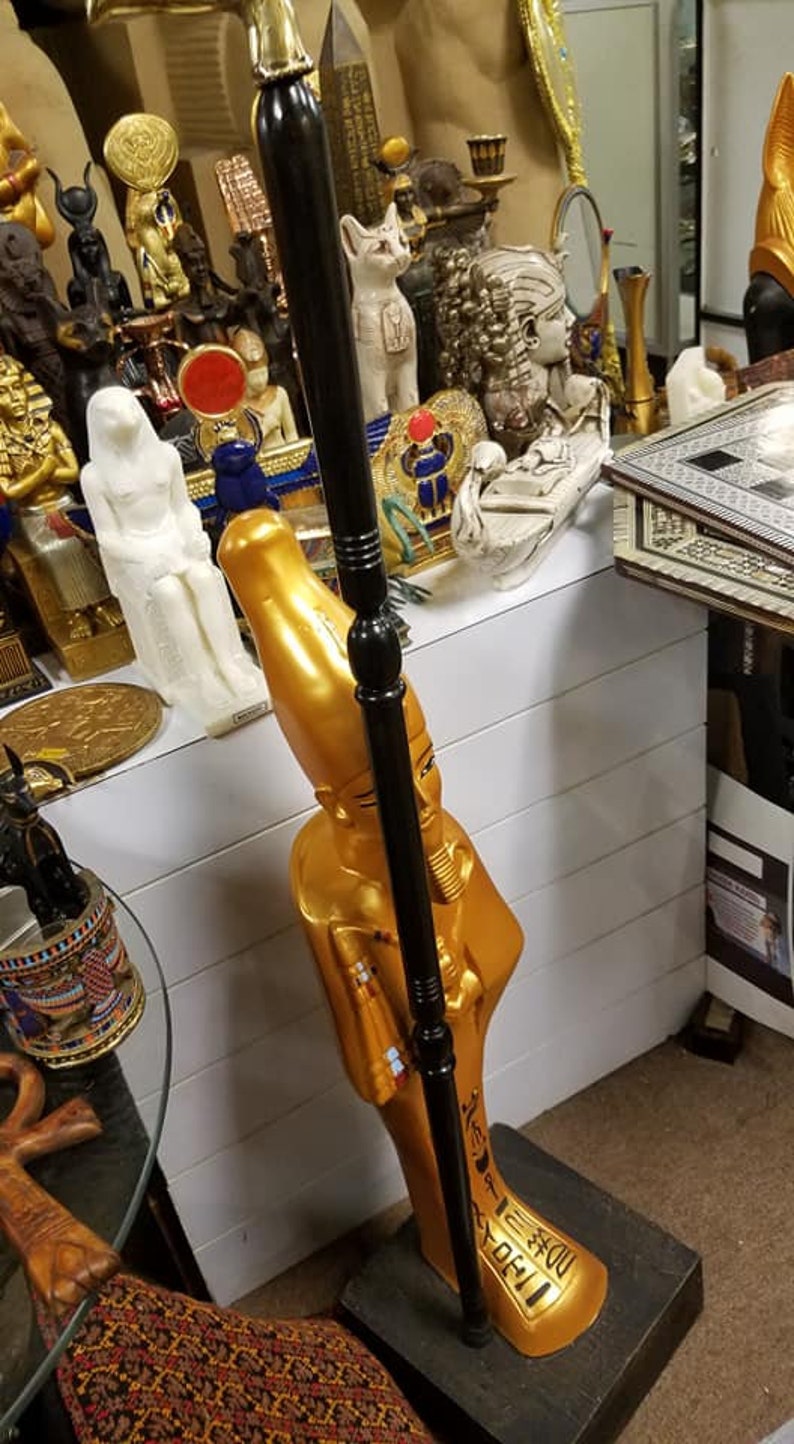 Vintage Egyptian Brass God Hours Head Walking Cane Stick Hand - Etsy
