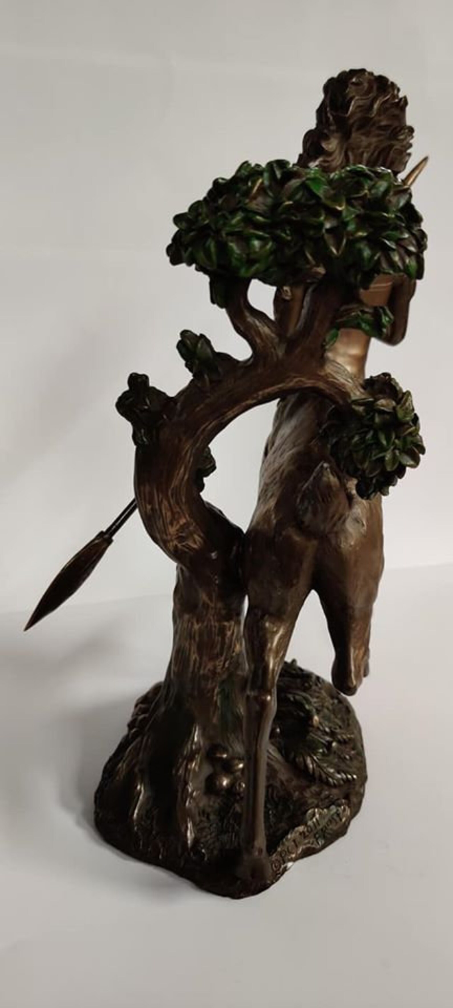 Unique Art Bronze Hand Carved Dryad Grecian Goddess With Spear Figurine ...