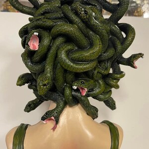 Unique Large Heavy Statue Medusa 15'' H Eyes Glow [battery-operated LED ...