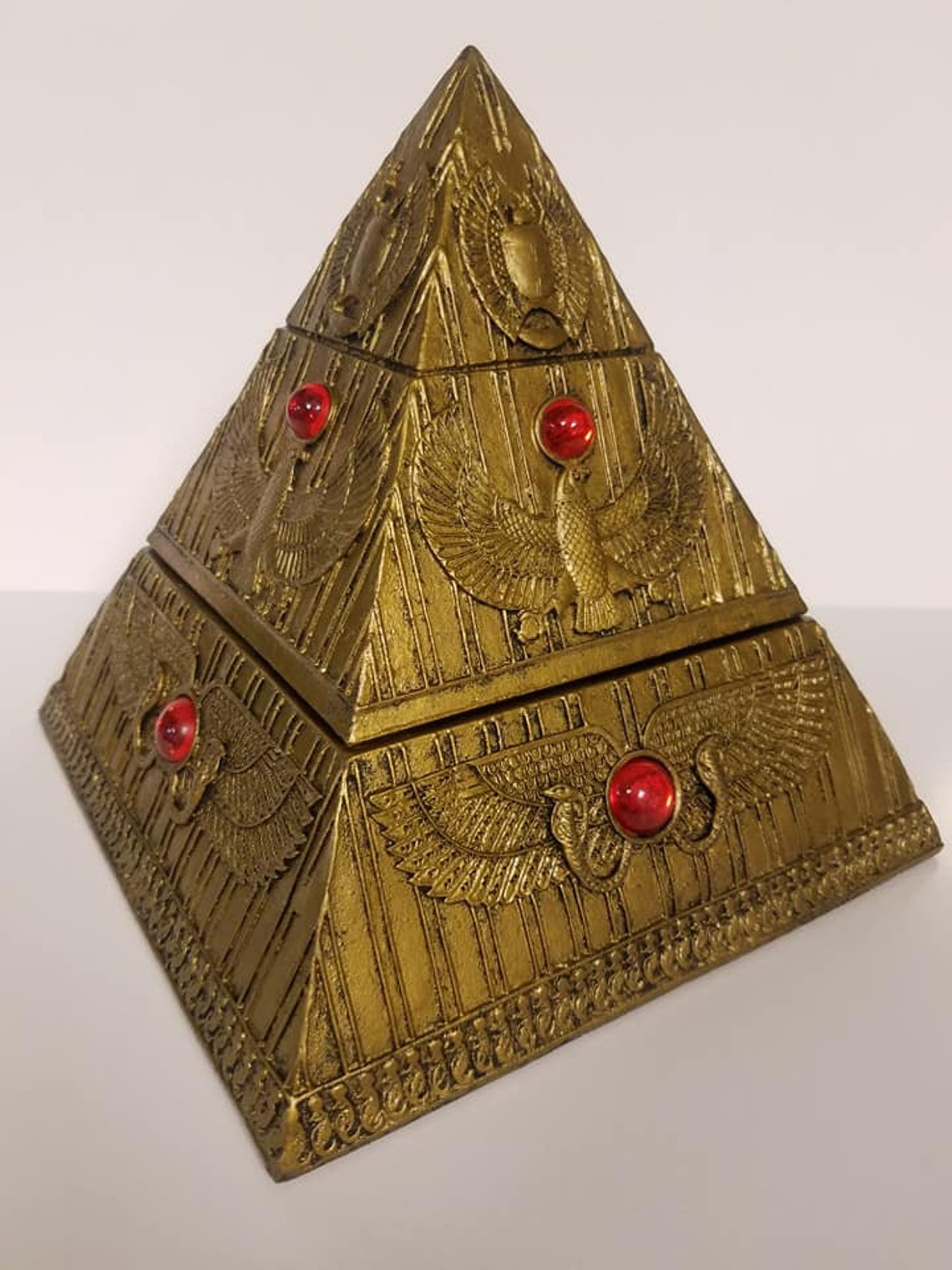 Unique Hand Carved Large Heavy Jewelry Box Egyptian Pyramid | Etsy