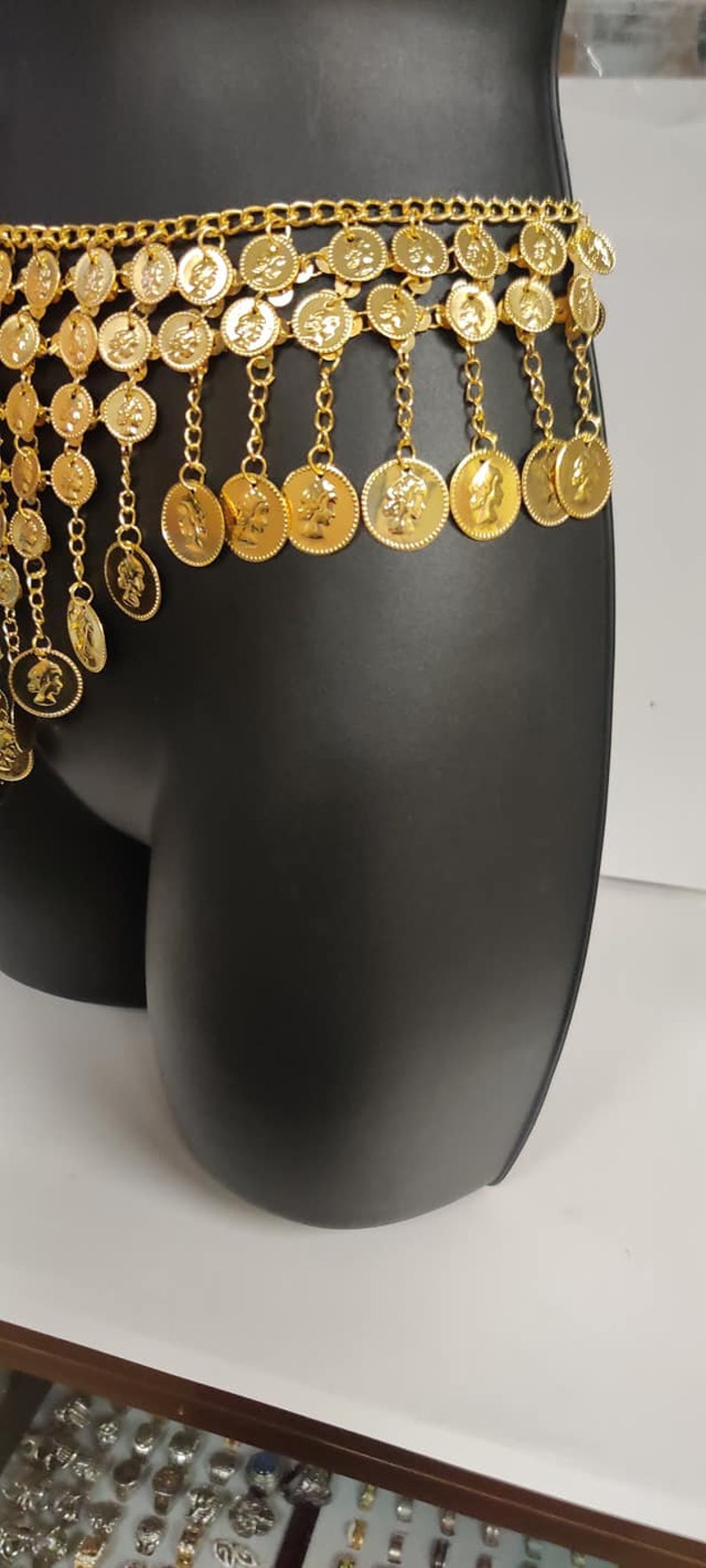 Unique Brass Egyptian Gold Coins Belt Made in Egypt | Etsy