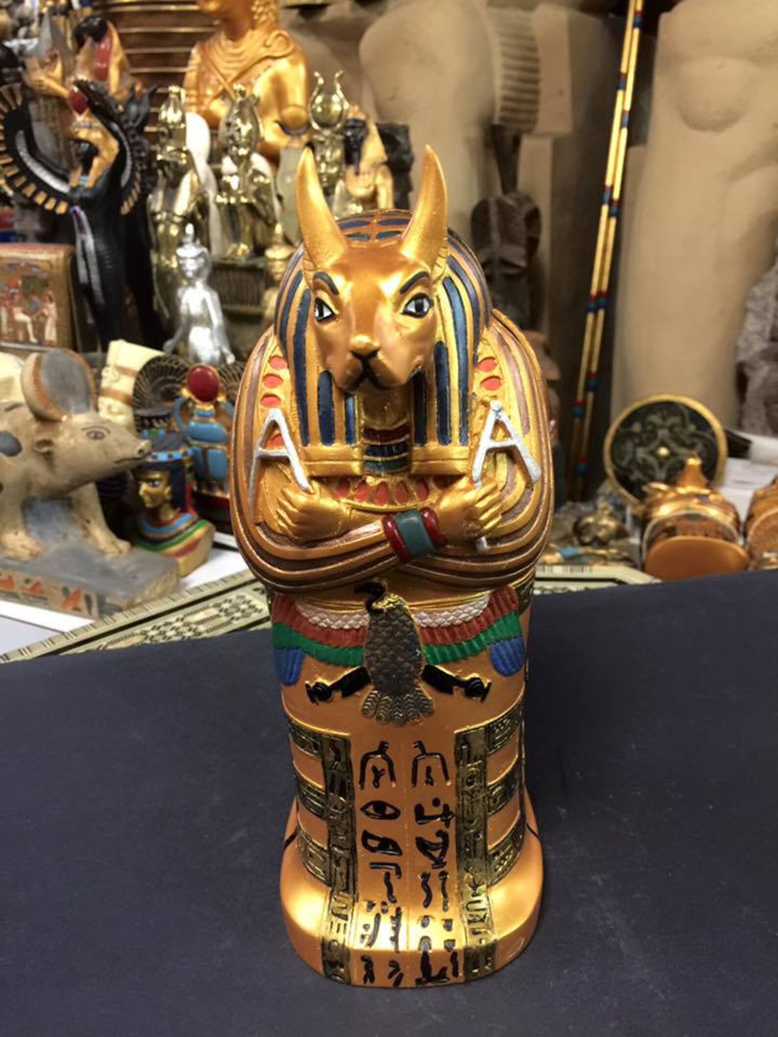 Vintage Egyptian God Anubis Coffin Made in Egypt - Etsy