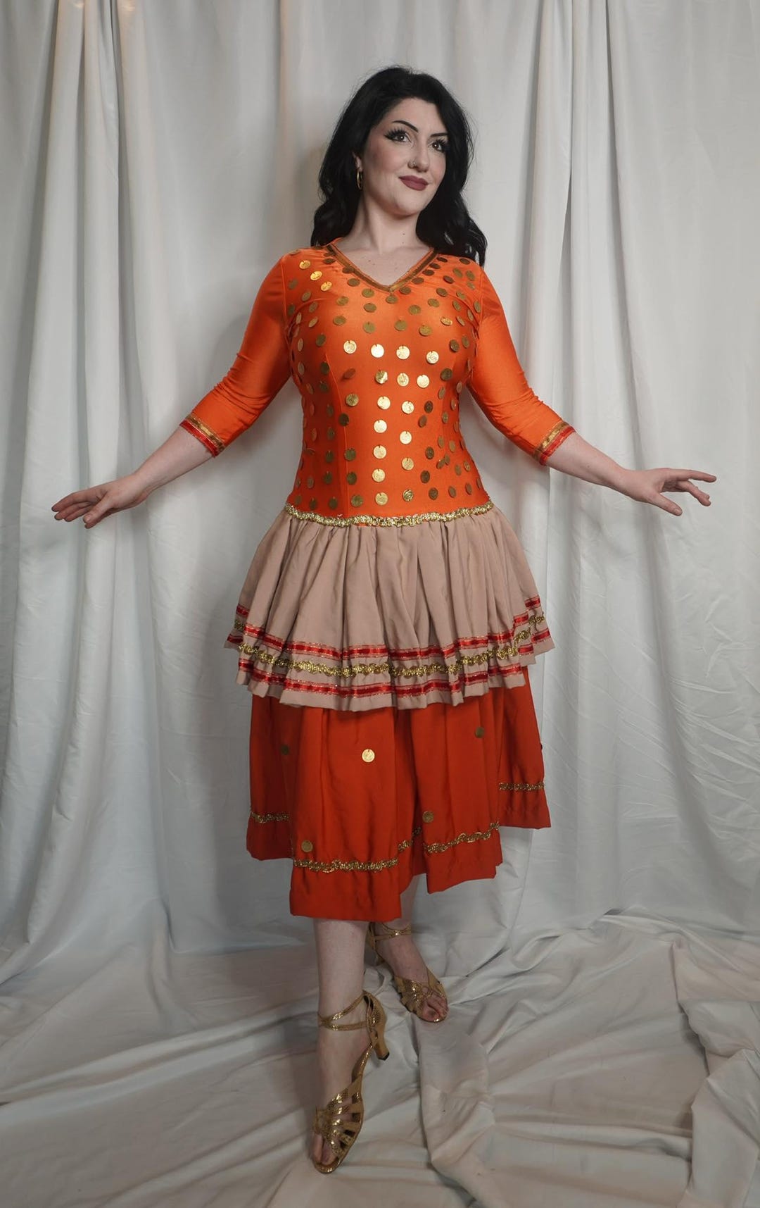 Egyptian Folkloric Haggala Dress Handmade Stretch Dress One Size Fits ...