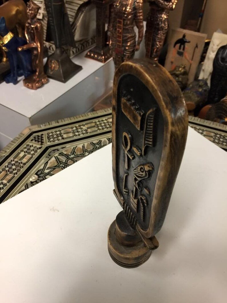 Unique King Tut CARTOUCHE Egyptian Statue Made in Egypt | Etsy