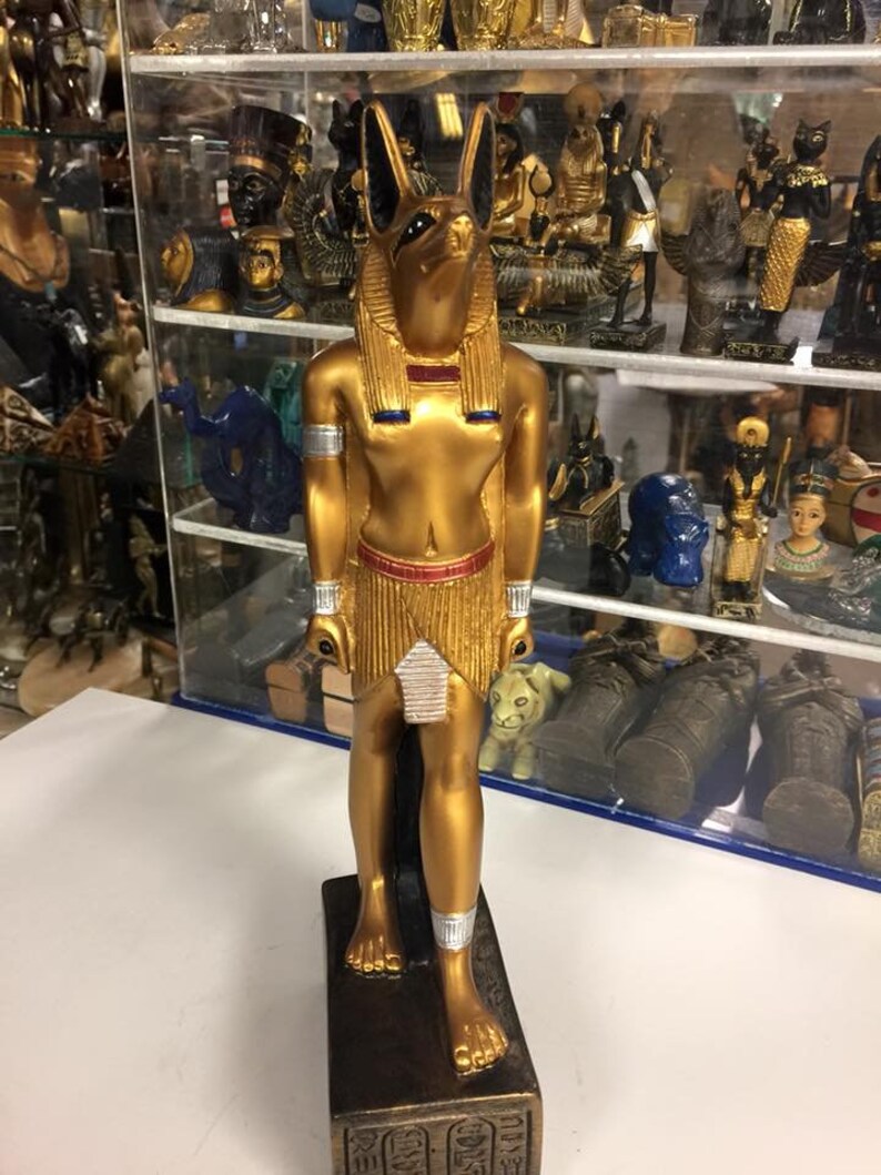 Unique Large Egyptian God Anubis Statue Hand Carved Made in | Etsy