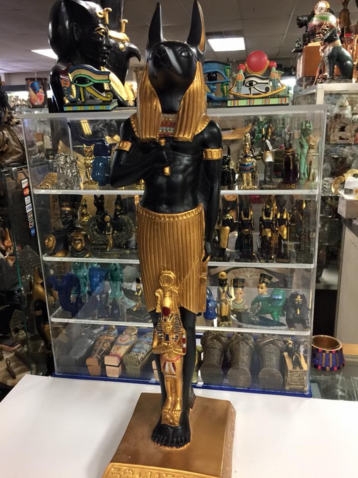 Unique Large Size Gold Leafed God Anubis Statue Made in Egypt - Etsy