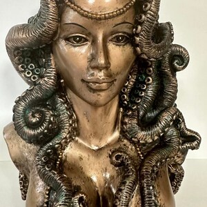 Unique Bust Statue Sea Witch Goddess Cecaelia Kraken Octopus Tentacles ...