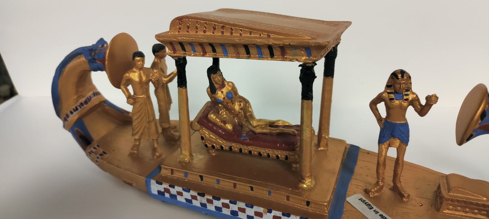 Unique 12'' L Egyptian Cleopatra Boat Statue Made in - Etsy